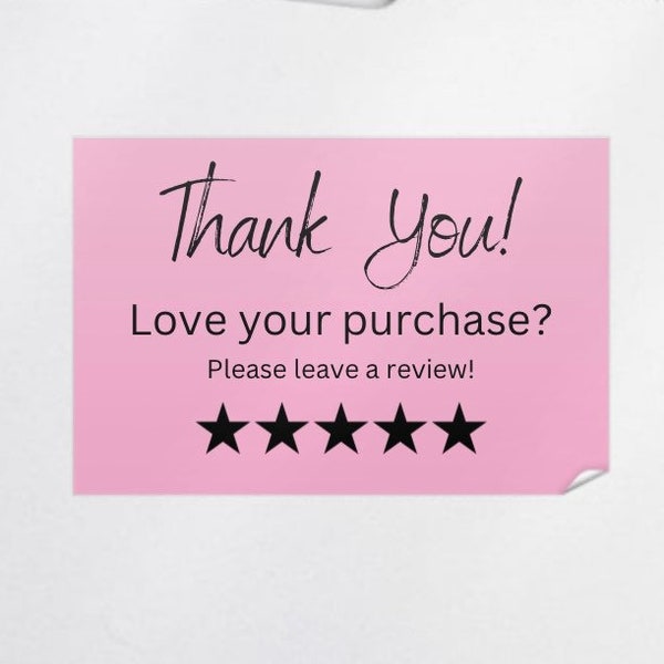 Thank You, Please Leave a Review - Etsy