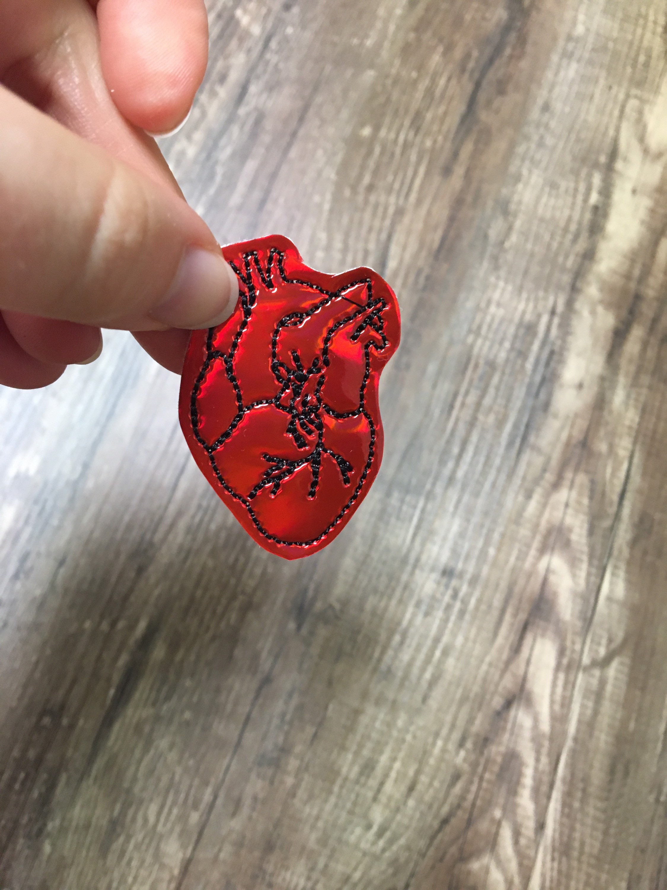Heart Badge Reel, Hologram Heart Badge Reel, Anatomical Heart Badge ...