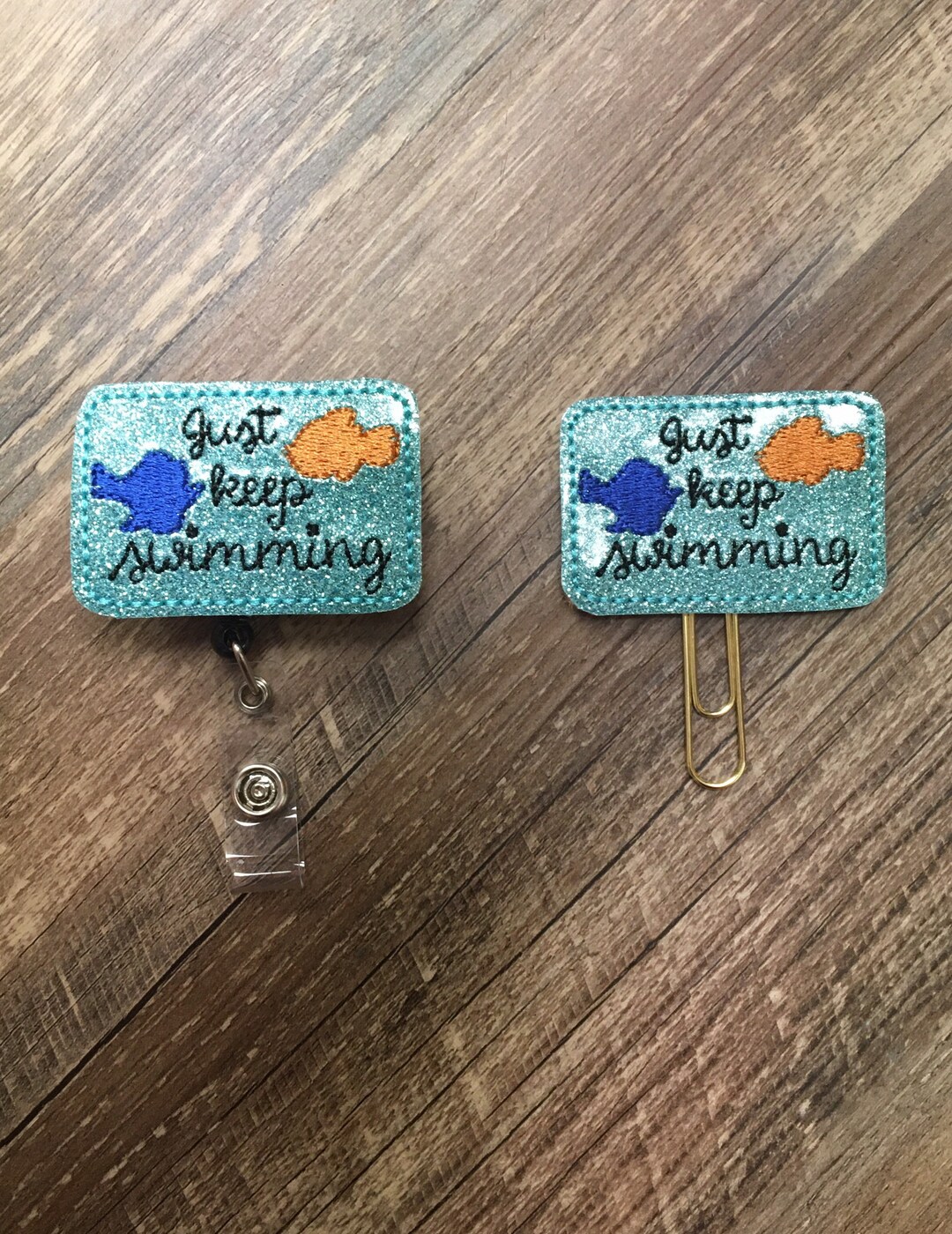 Swimming Fish Badge Reel, Swimming Fish Planner Clip, Swimming Fish ...