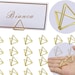 10/20/50 Gold NAME CARD HOLDER, Triangle Holder, Minimalist Wedding ...
