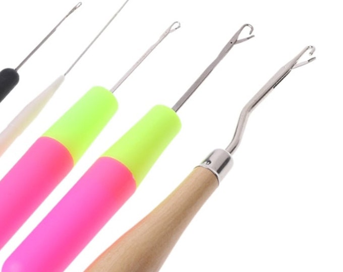 HOOK NEEDLE, Weaving Latch Hook, Hair Beading Tool, Needle Dreadlock ...