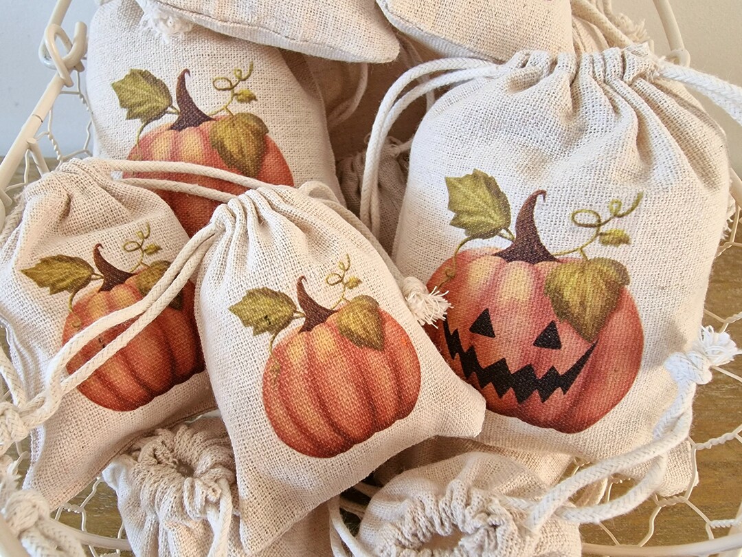 Pumpkin Gift Bags, Halloween Party Bags, Thanksgiving Decoration Candy ...