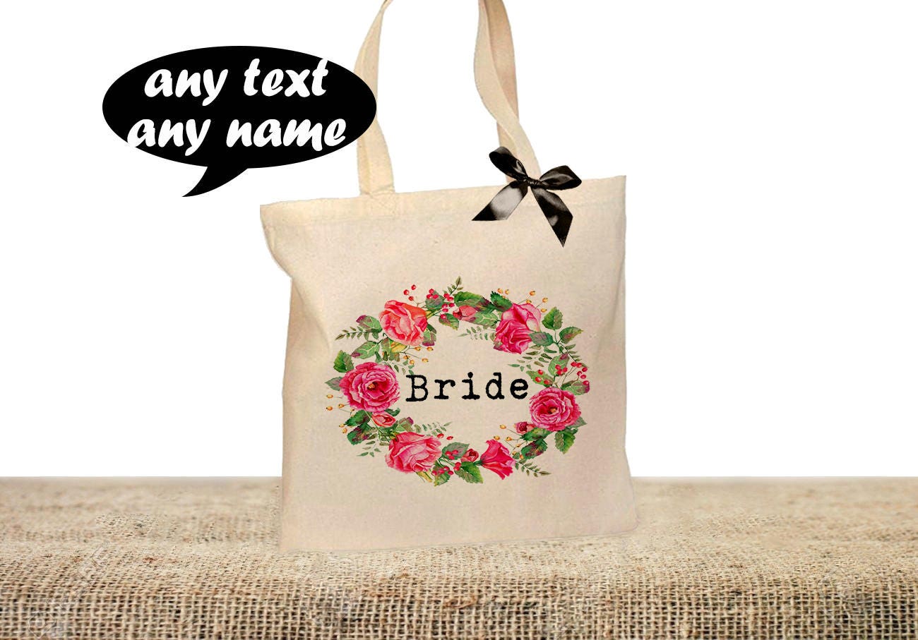 BRIDE Tote Bag BRIDESMAID Tote Bag Personalised WEDDING Tote - Etsy UK