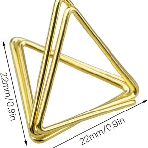 10/20/50 Gold NAME CARD HOLDER, Triangle Holder, Minimalist Wedding ...