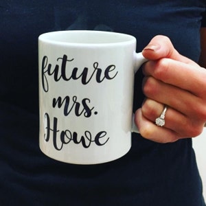 FUTURE MRS Coffee Mug. Tea Mug. ENGAGEMENT Mug. Engagement Gift for Her ...