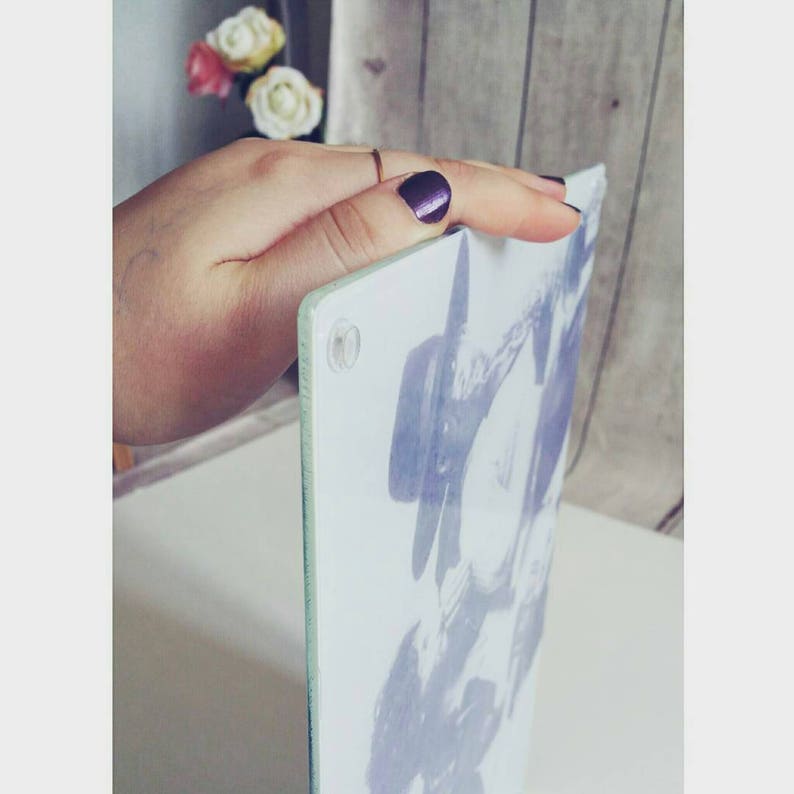 Personalised Photo Chopping Board Glass Cutting Board trivet. | Etsy