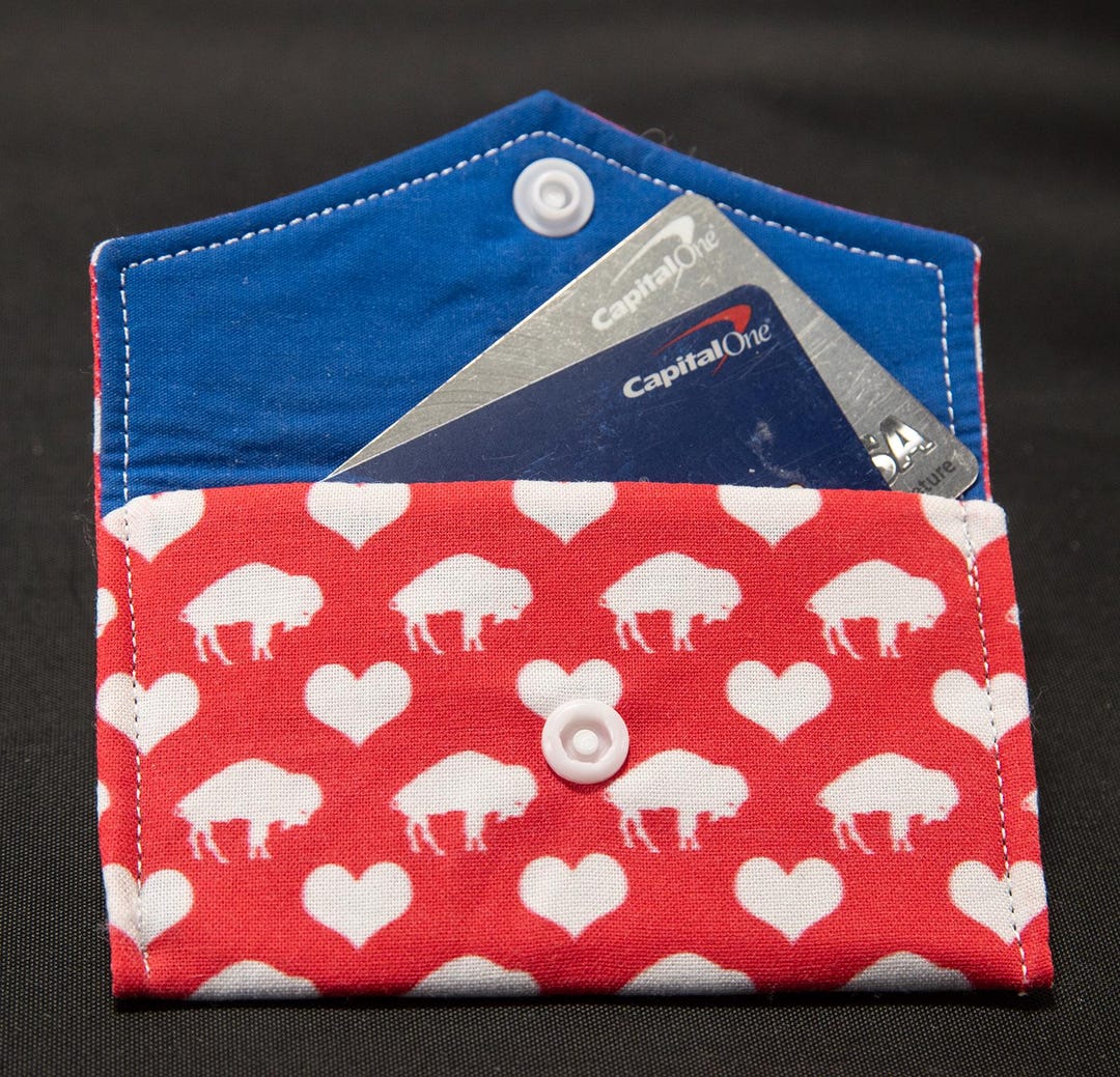 Buffalo-themed Snap Pouch, Lined, Credit Card Size, 3"x4-1/2" - Etsy