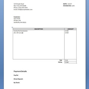 Invoice Template | Microsoft Word | Tax Invoice | Letter Size ...