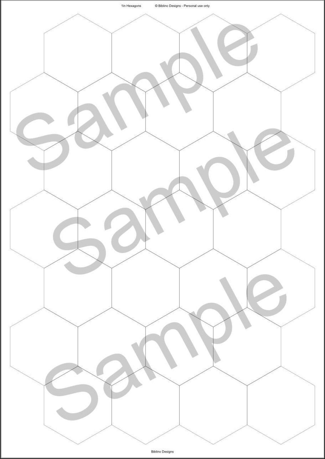 Hexagon Shapes English Paper Piecing, Digital Download, Digital ...