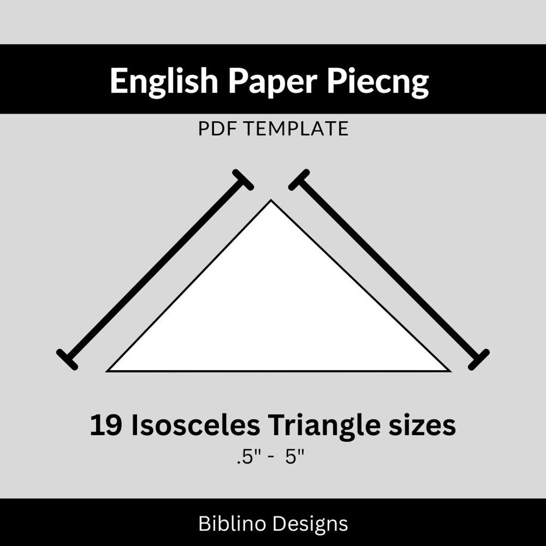 Isosceles Triangle Shapes English Paper Piecing, Digital Download ...