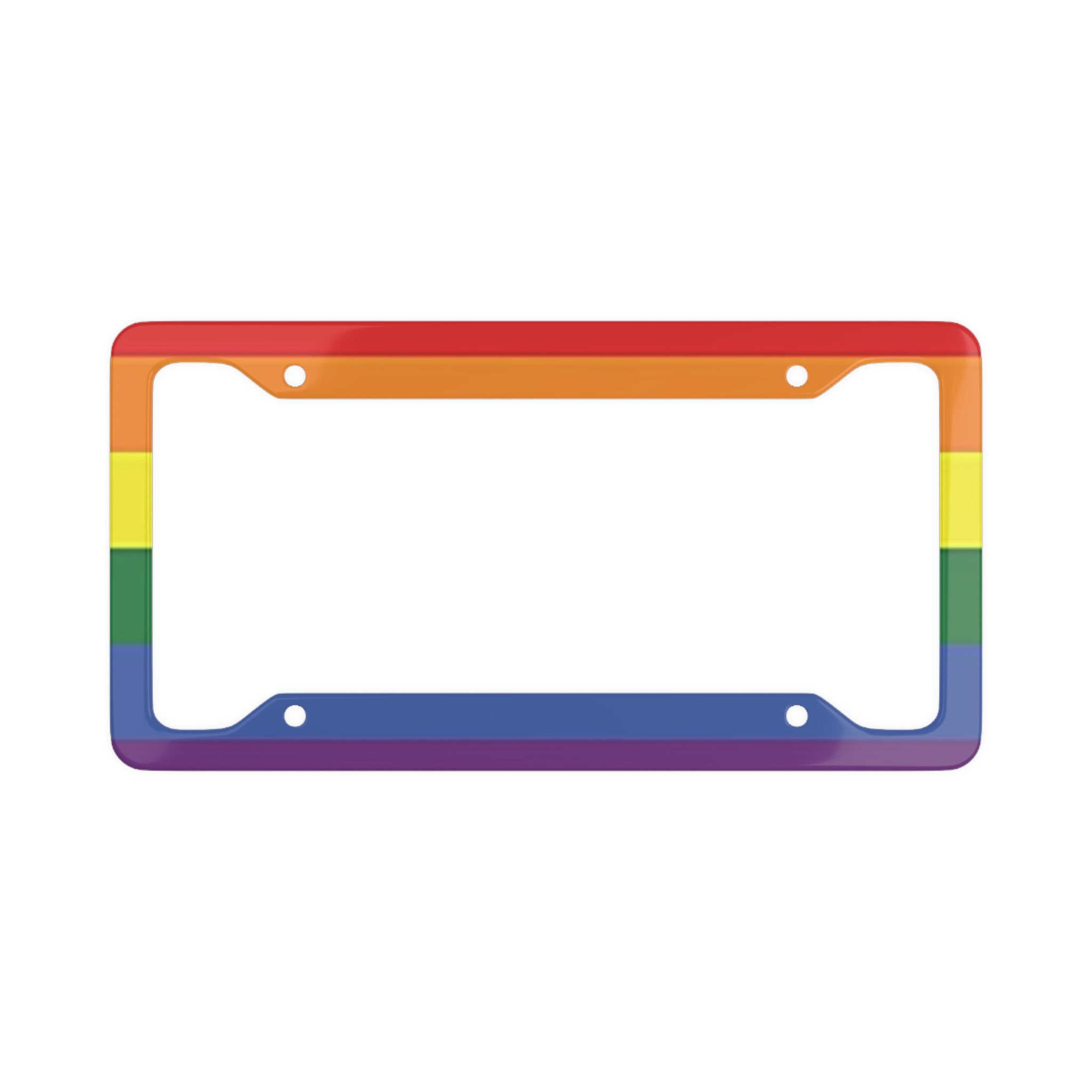 Rainbow Pride Gay Lesbian Pan Trans Cute Colorful Car License Plate ...