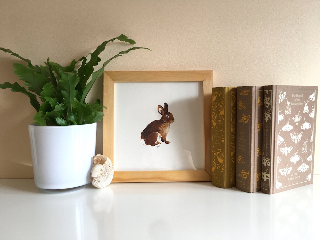 Rabbit Painting, Rabbit Print, Rabbit Art, Rabbit Ink Painting, Rabbit ...