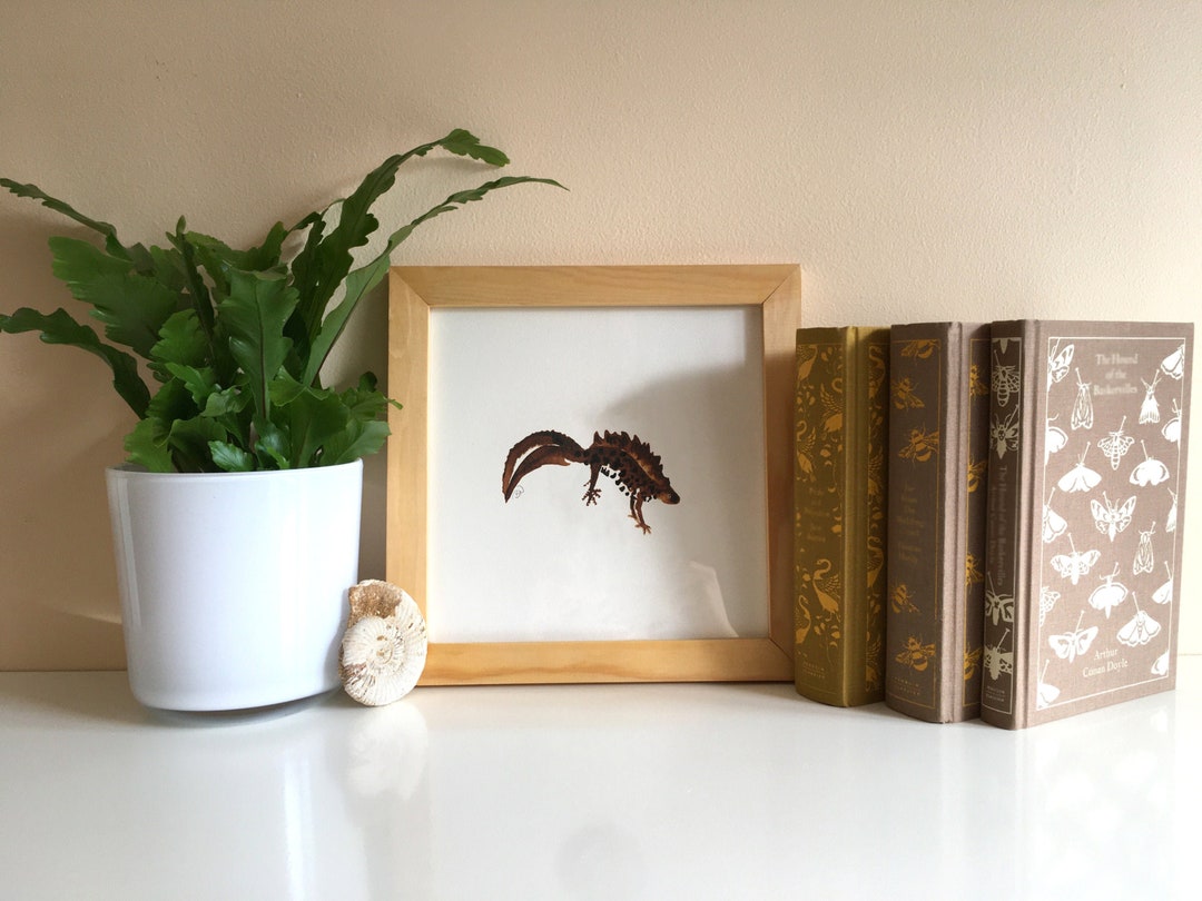 Great Crested Newt Painting, Newt Print, Newt Art, Newt Ink Painting ...