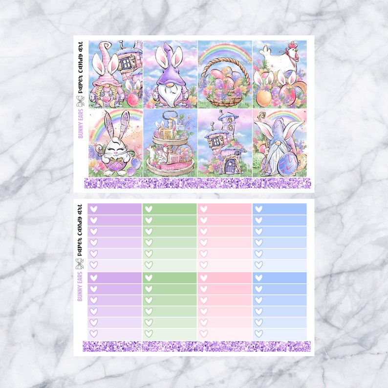 EC DELUXE Kit Bunny Ears // Weekly Planner Stickers Kit // Erin Condren ...