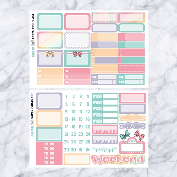 Stickers, Labels & Tags EC DELUXE KIT Fun Fair Weekly Planner Stickers ...