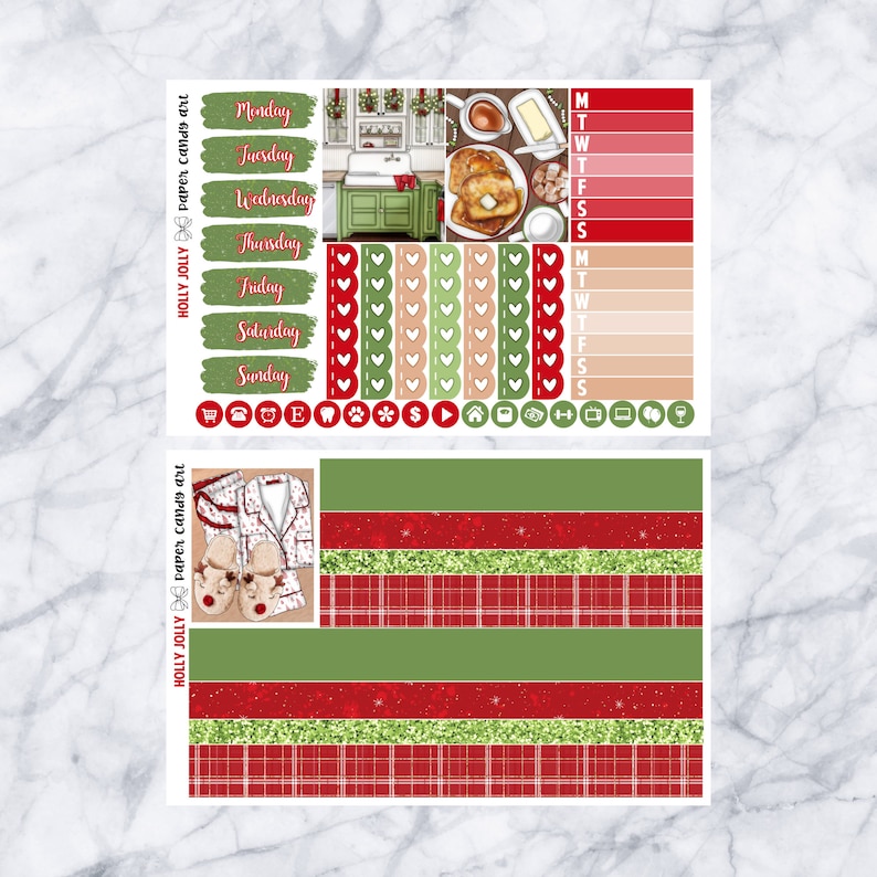 EC MINI Kit Holly Jolly // Weekly Planner Stickers Kit // Erin - Etsy
