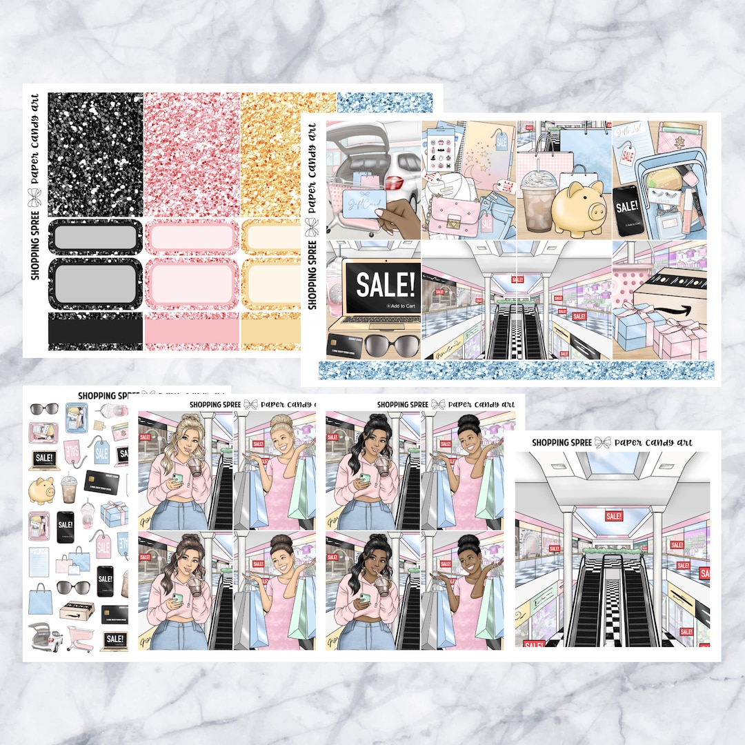 ADD-ONS Shopping Spree // Planner Stickers // Double Box, Glitter ...