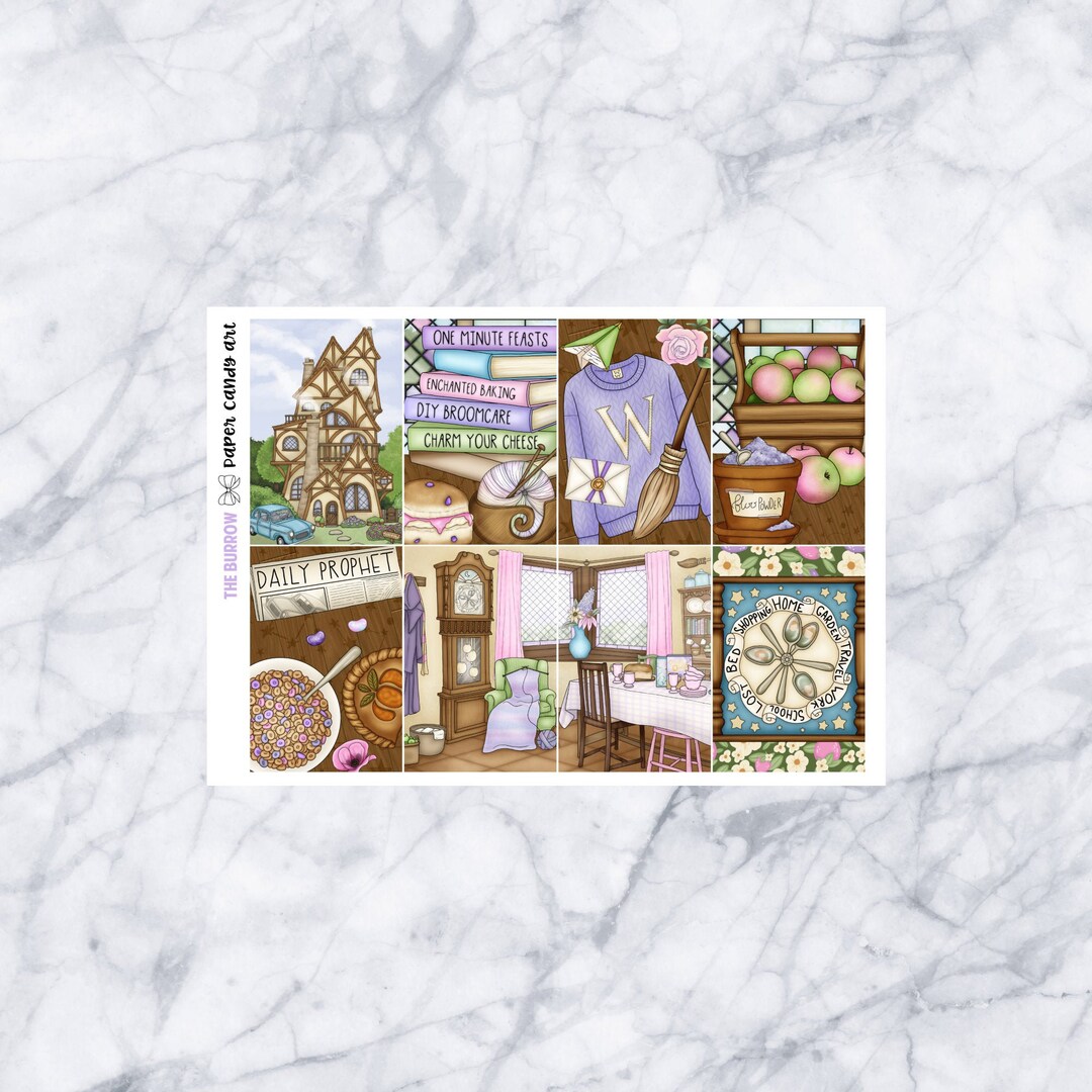 HP DELUXE KIT the Burrow // Weekly Planner Stickers Kit // Happy ...