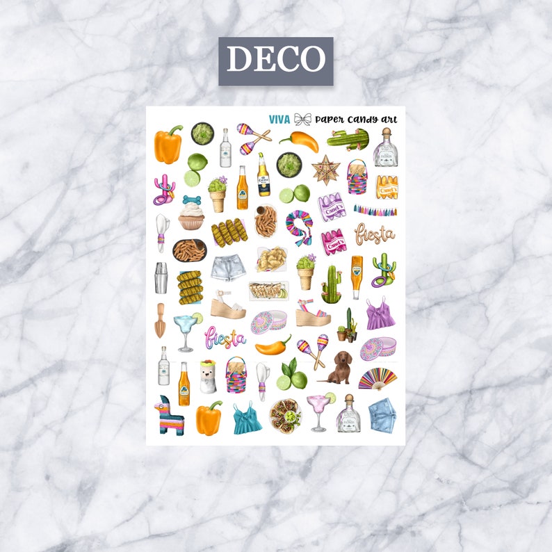 ADD-ONS Viva // Planner Stickers // Double Box Glitter - Etsy