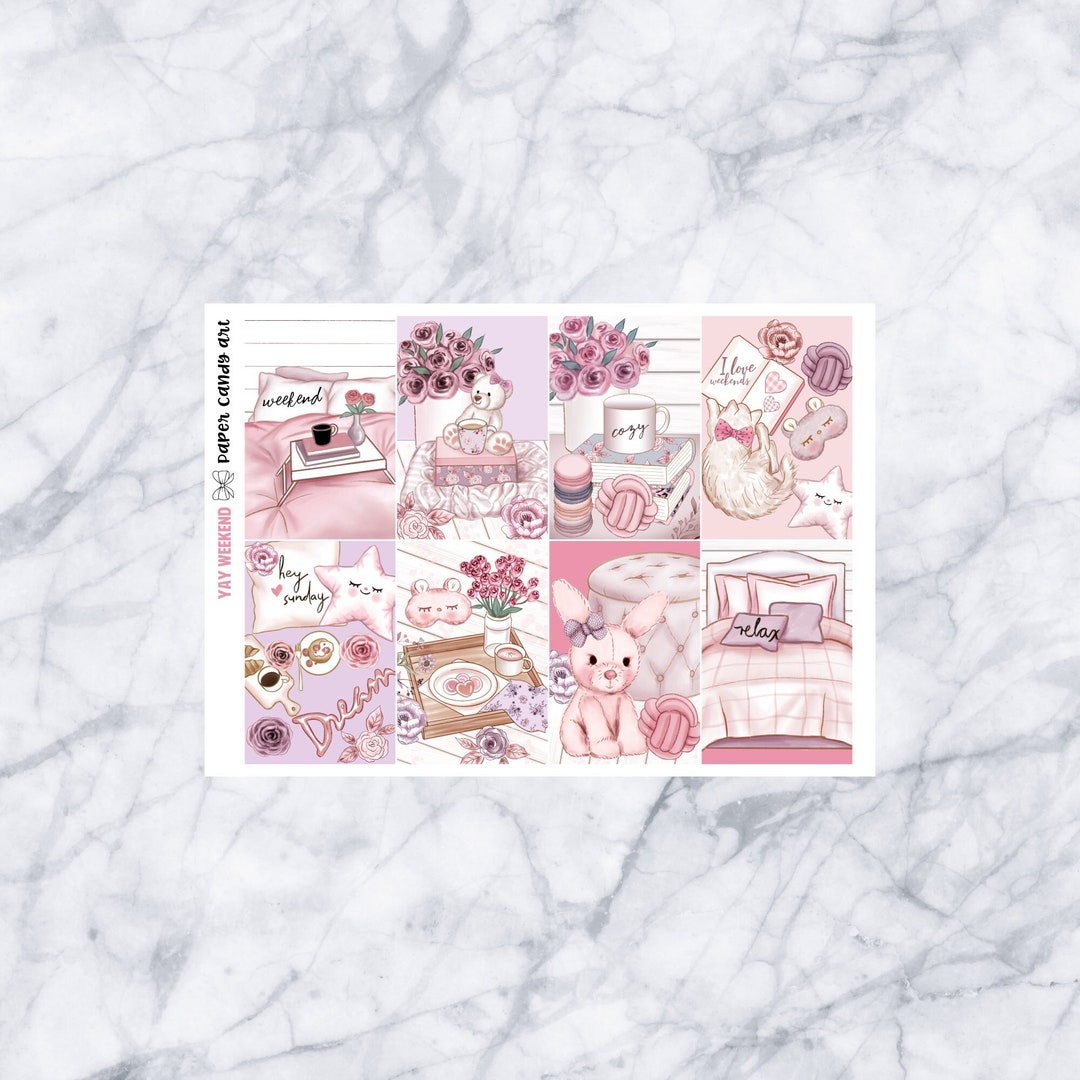 HP DELUXE Kit Yay Weekend // Weekly Planner Stickers Kit // Happy ...