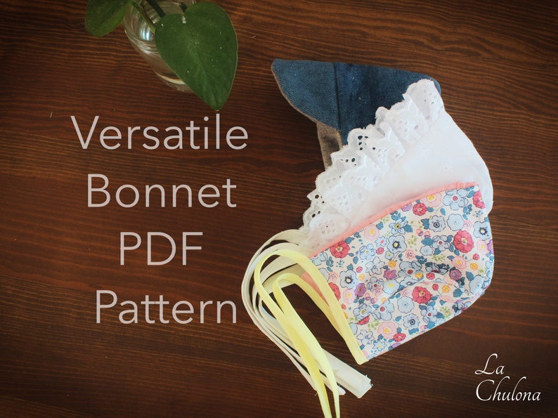 Doll Bonnet PDF Pattern: Easy Reversible Design, 12 and 17" Head ...