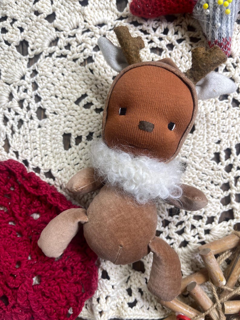 Baby Reindeer Doll Sewing Pattern and Video Tutorial. - Etsy UK
