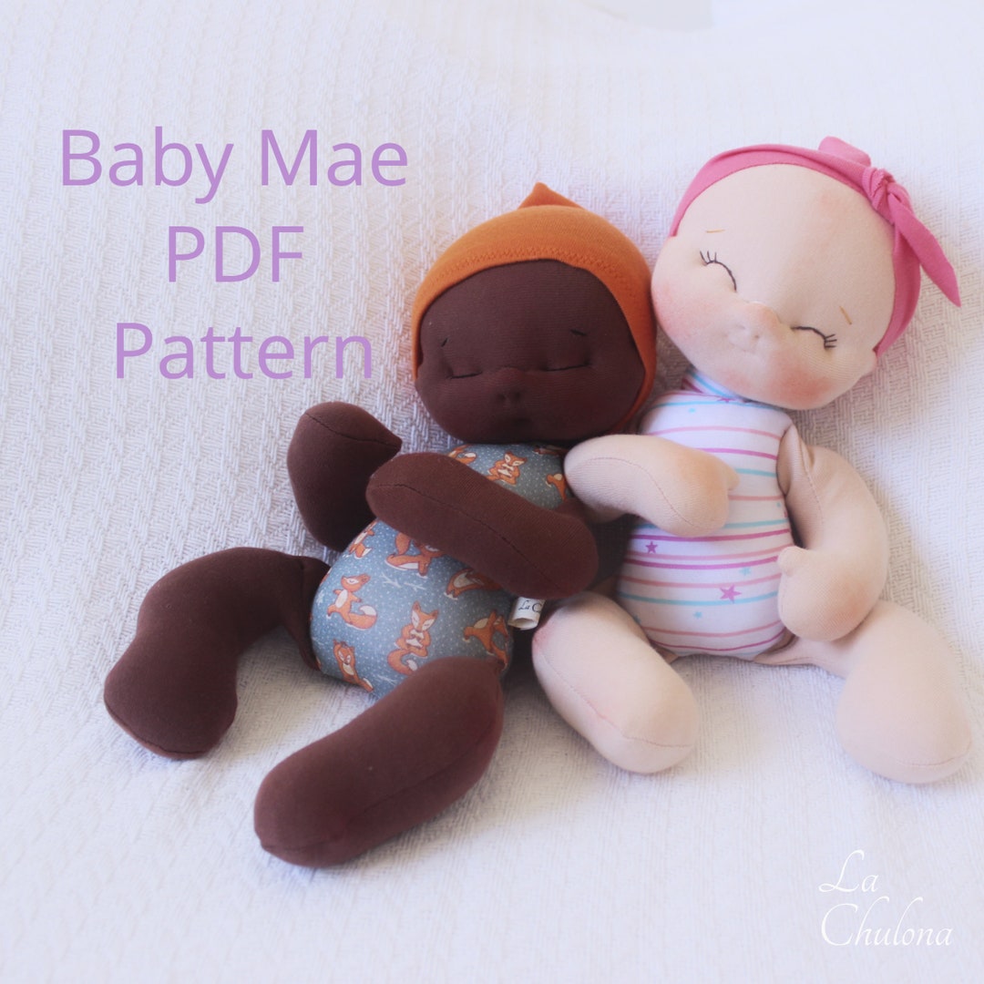 Cloth Baby Doll Pattern- DIY 13" Baby Doll Step by Step Tutorial- DIY ...