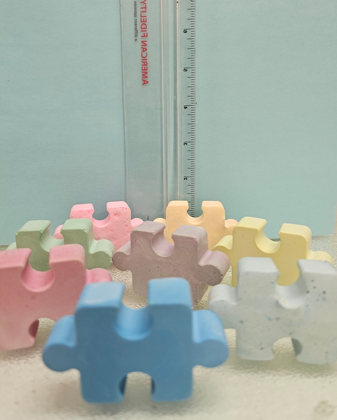 Set 8 Big Puzzle Pieces Sidewalk Chalk - Etsy