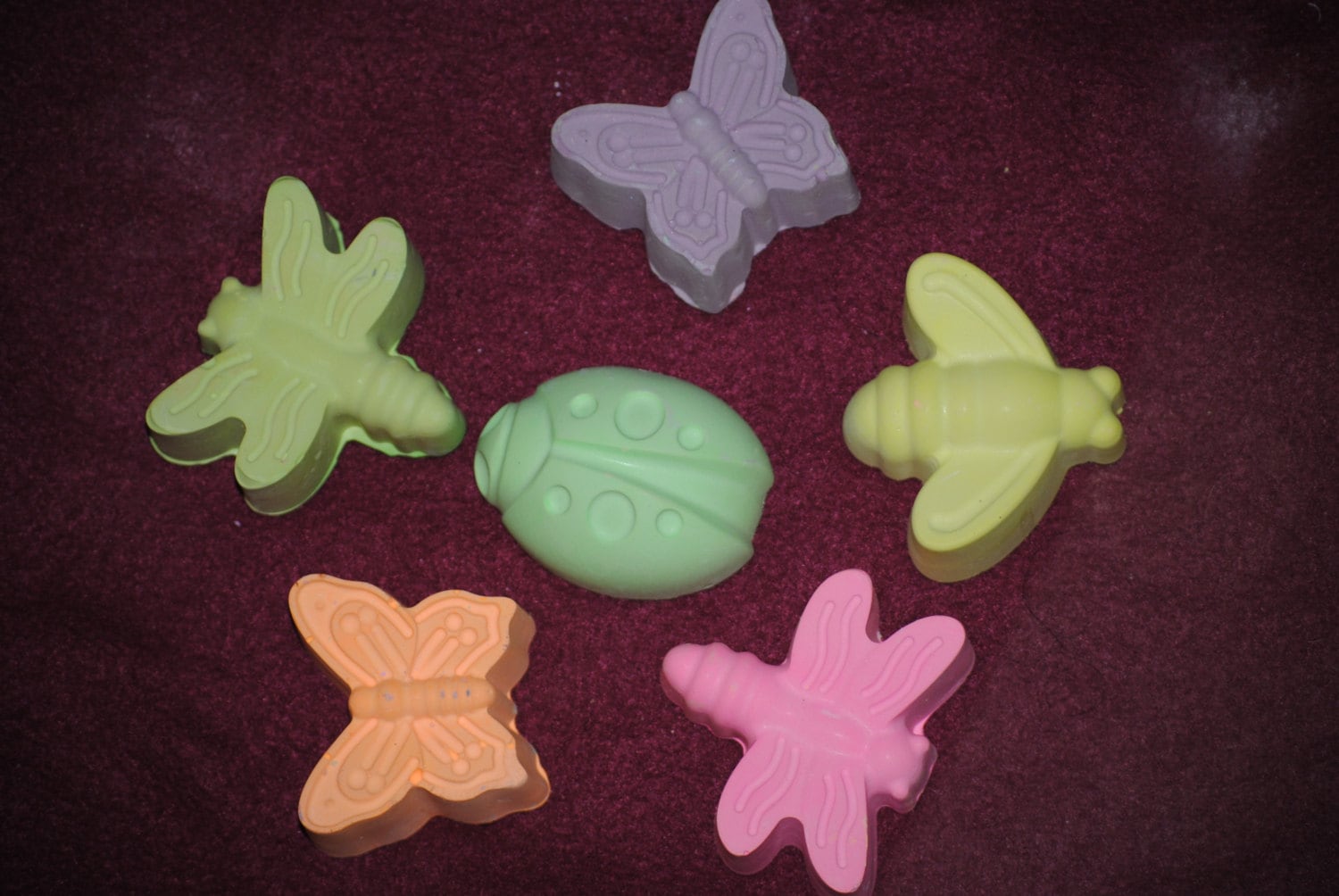 Insect Fun Shaped Sidewalk Chalk 6 Pieces and 4 Patterns Kids Gifts and ...