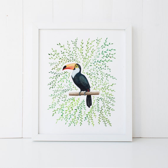 Toucan Print Toucan Art Print Toucan Art Tropical Bird Art | Etsy