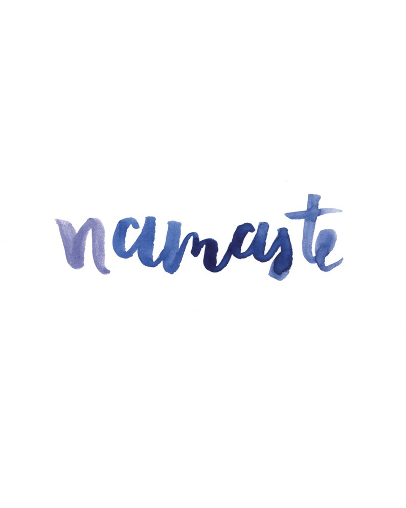 Namaste Print Yoga Art Zen Art Yoga Prints Yoga Mantra - Etsy