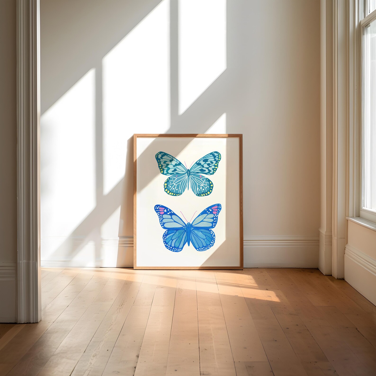 Butterfly Print Art, Colorful Butterfly Prints, Butterflies-print, Blue ...