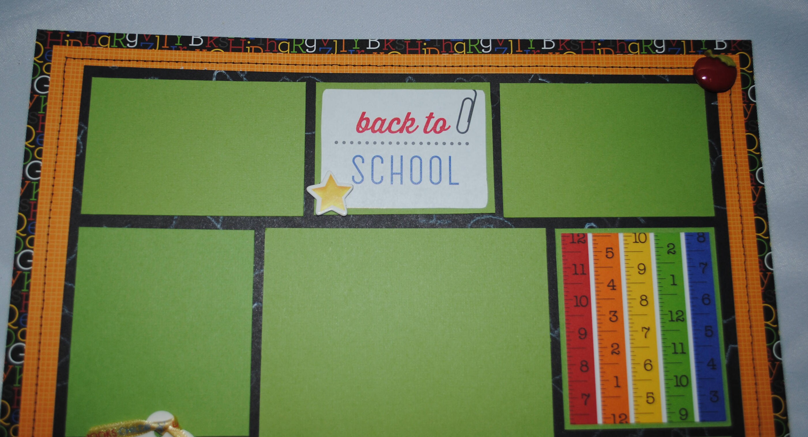 Back to School First Day of School 12 x 12 Scrapbook Page | Etsy