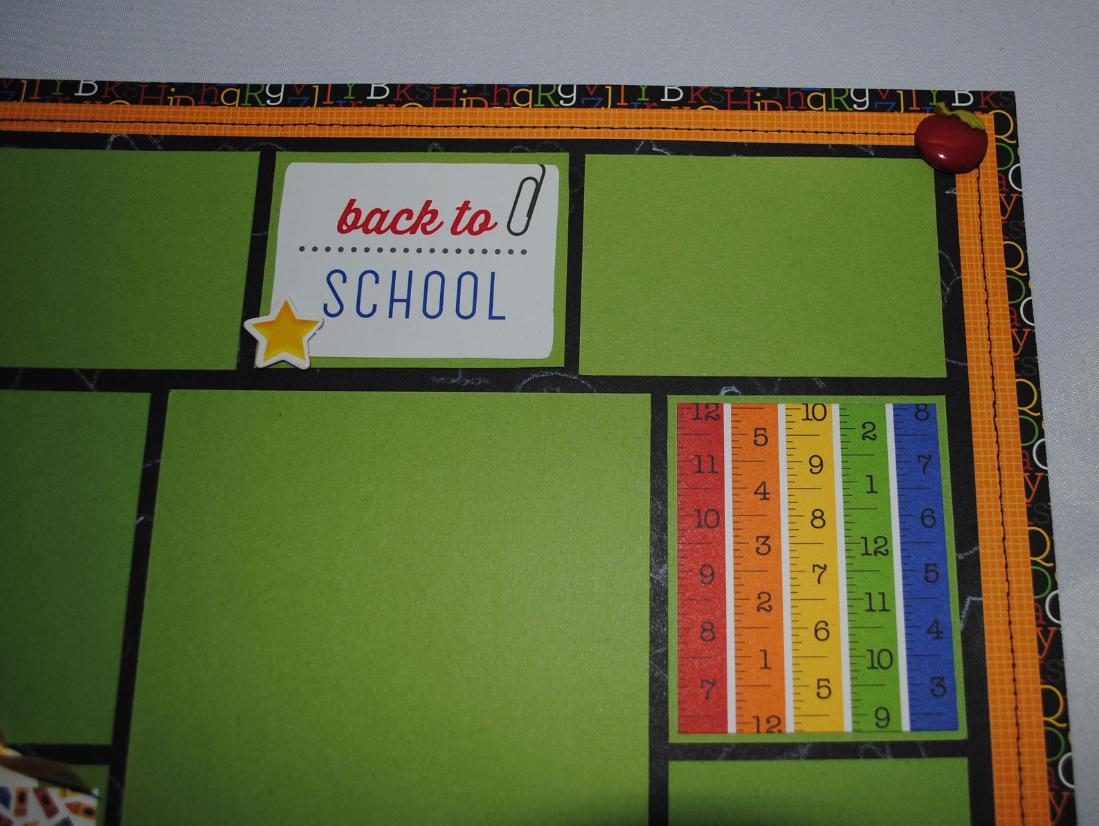 Back to School First Day of School 12 x 12 Scrapbook Page | Etsy