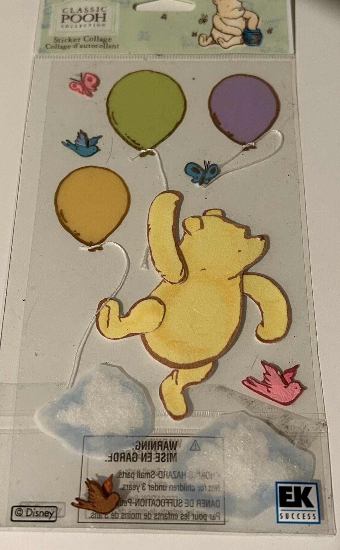 Classic Pooh Stickers, EK Success Pooh Stickers, 3D Stickers, Vintage ...