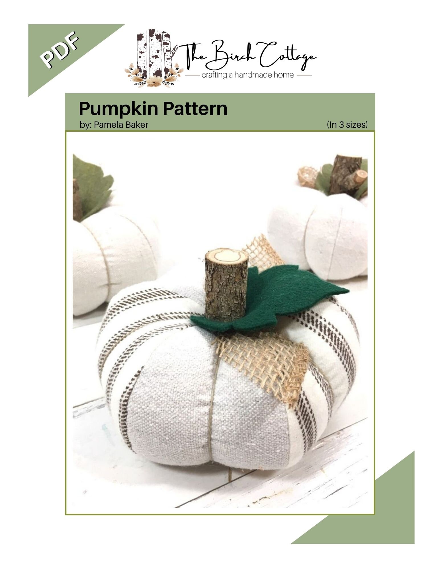 Fabric Pumpkin Sewing Pattern: 3 Sizes (PDF Download) - Etsy