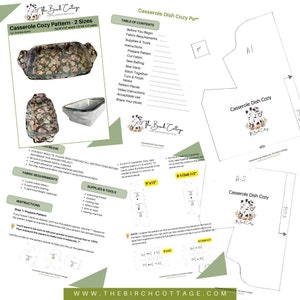 Casserole Dish Cozy Pattern: Fits Anchor Hocking 9x13, 8.5x8.5 (PDF ...