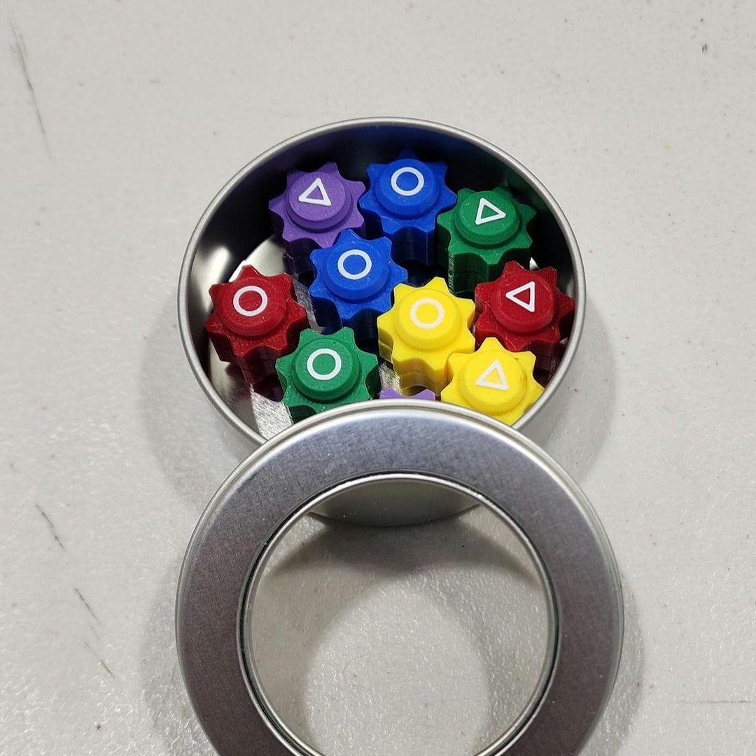 10 Gonggi Pieces in a See-through Tin Korean Jacks Seven Stones ...