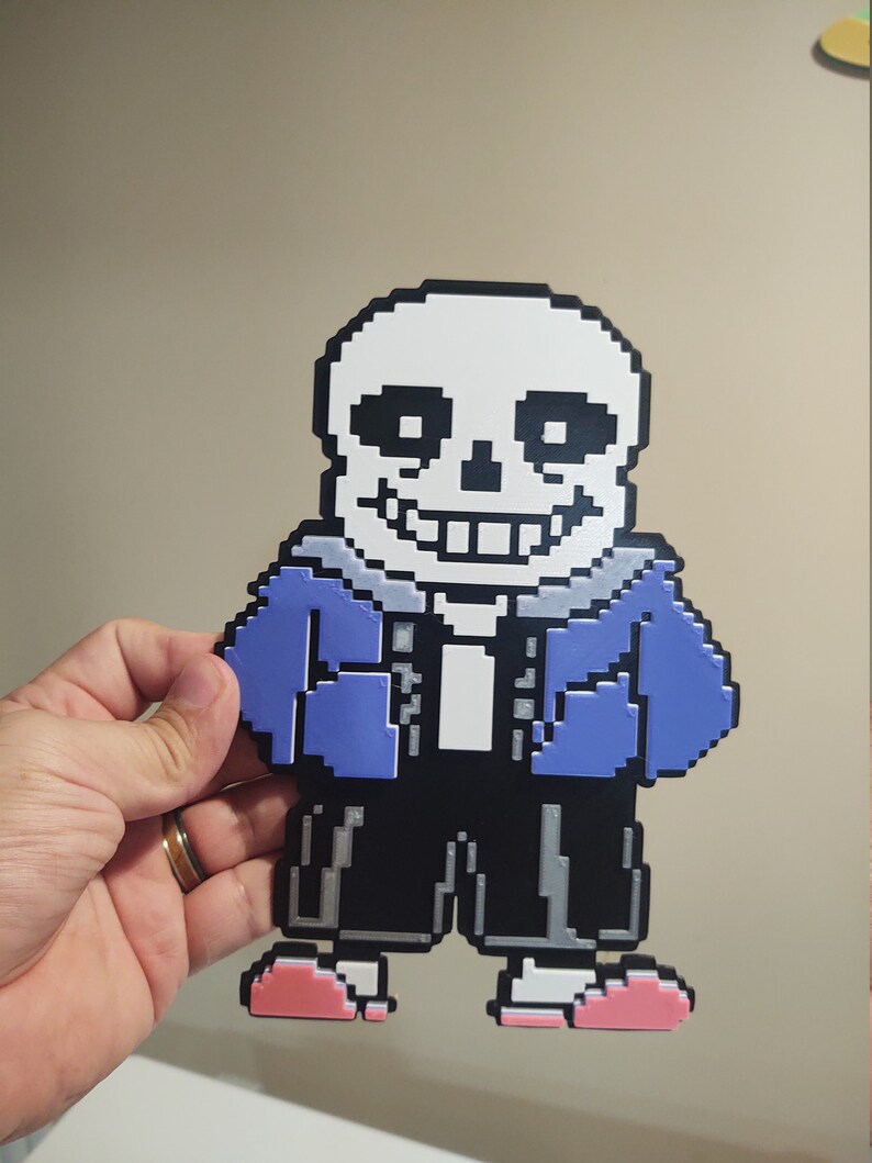 Sans the Skeleton Undertale Bas-relief Wall Art 3d Printed - Etsy