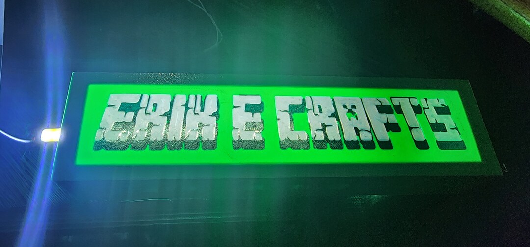 9.5 Custom Mine Themed Craft Standalone or Wall Mountable LED Sign USB ...