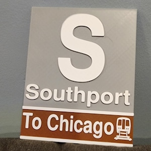 CTA El Custom 9" Train Stop Sign Location Chicago Transit Chitown ...
