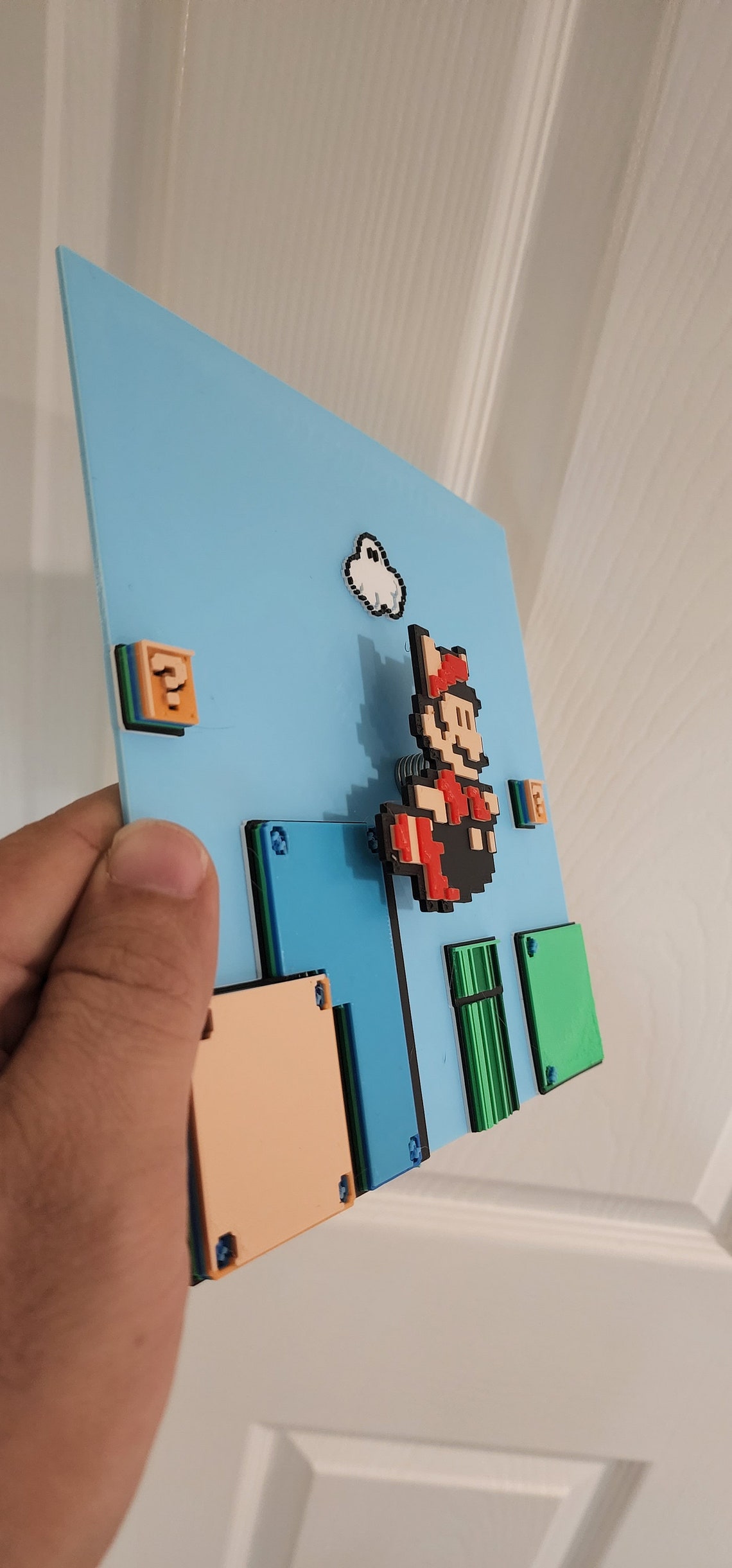 3D Printed Pixel Art Super Mario 3 Racoon Wall | Etsy