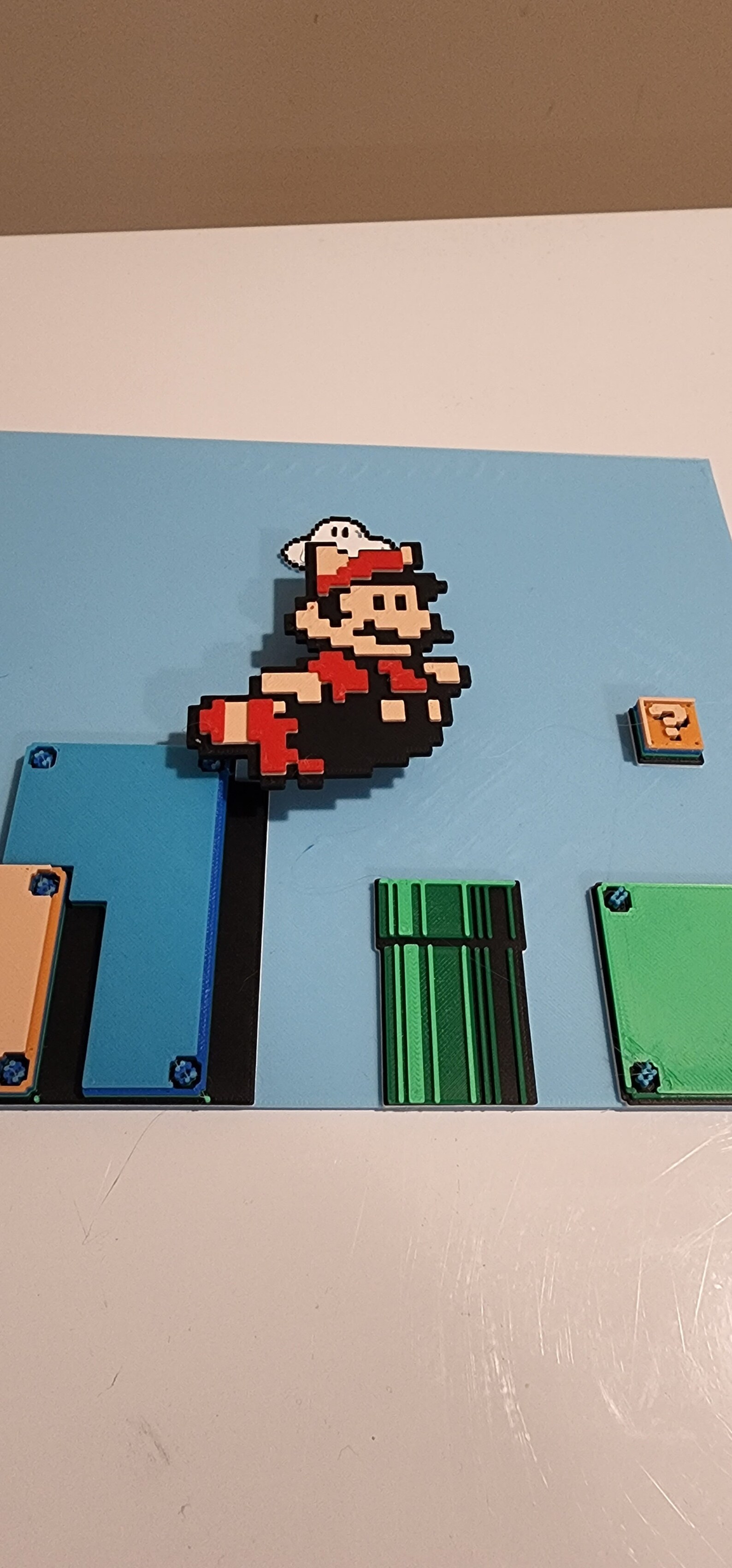 3D Printed Pixel Art Super Mario 3 Racoon Wall | Etsy