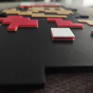 8-bit Mario Raccoon Wall Art 3D Print 200mm Game Room Man Cave Tall ...