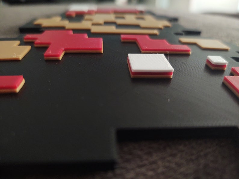 8-bit Mario Raccoon Wall Art 3D Print 200mm Game Room Man Cave - Etsy