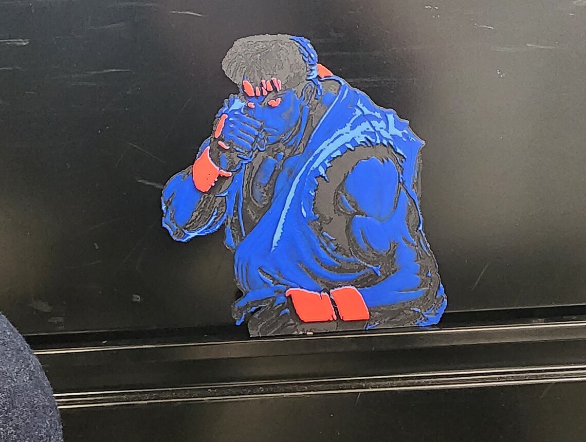 SF2 Ryu Start Screen 3D Print 8" - Etsy