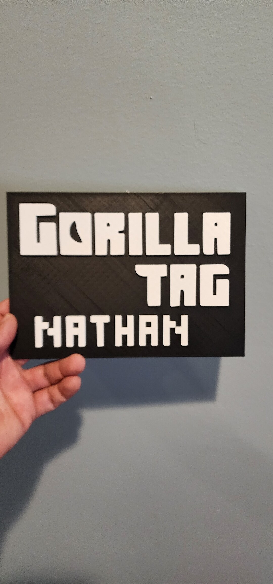 Gorilla Tag Custom Room Door Wall Sign Name Gamertag 7" Holographic - Etsy