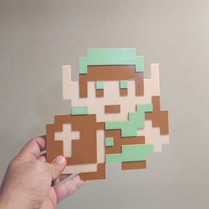8-bit Link Legend of Zelda NES Pixel Art Sprite Wall Decoration Game ...