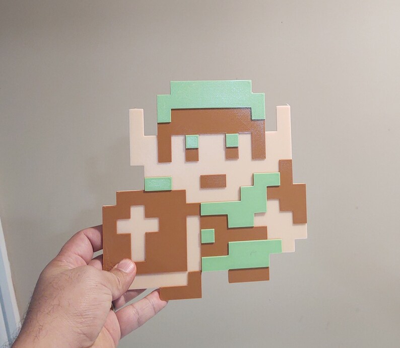 8-bit Link Legend of Zelda NES Pixel Art Sprite Wall - Etsy UK