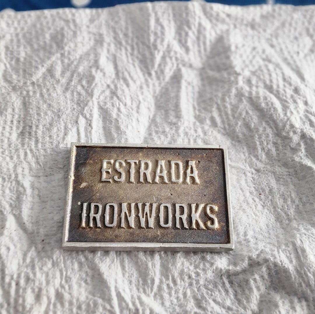 Custom Metal Cast Name Plate. Name and Title 2"x3" - Etsy